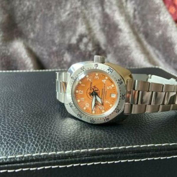 New Vostok Amphibia 710 case. Rare orange dial. | WatchCharts