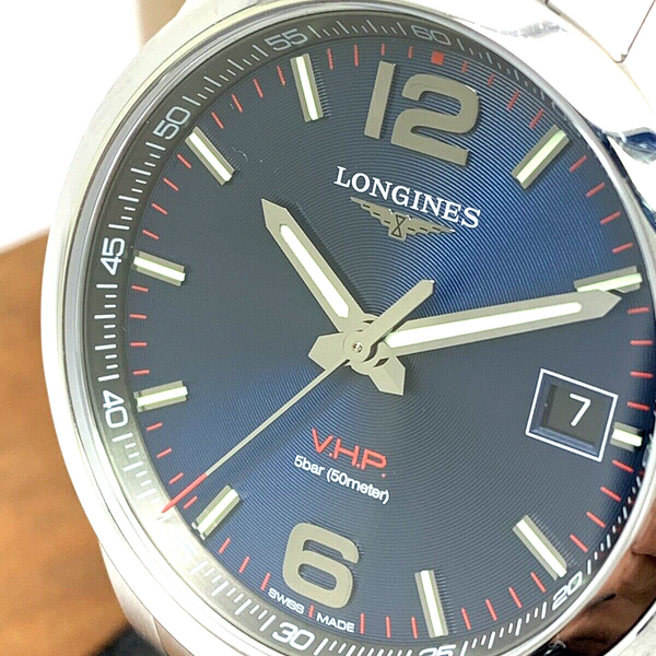 Longines Men's Watch L37164966 VHP Conquest Swiss Quartz Blue Dial Date ...