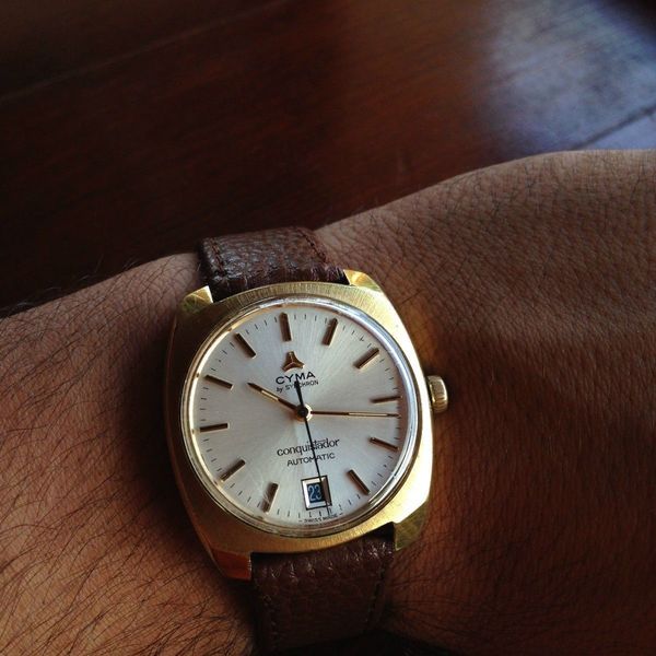FINAL REDUCTION Vintage Cyma Conquistador w/ ETA 2783. Circa 1960s ...