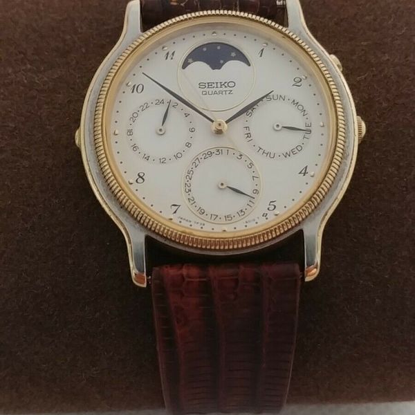 VINTAGE SEIKO MOON PHASE Watch 7F39-6029 | WatchCharts Marketplace