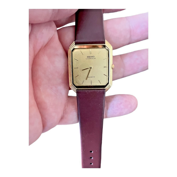 RARE 1970's VTG 6730-5239 SEIKO Lassale gold plated ultra thin quartz men watch | WatchCharts ...