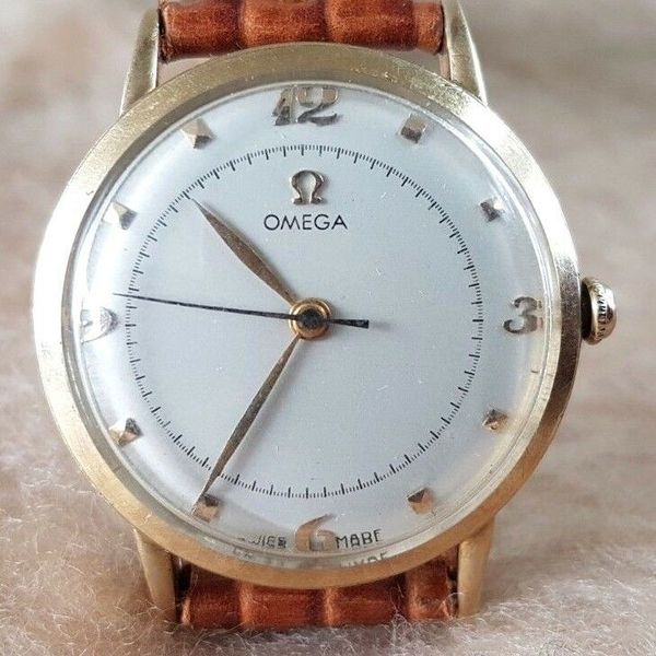 OMEGA 14K Solid GOLD P6521 Manual Caliber 370 Manual Wind 33mm Mid ...