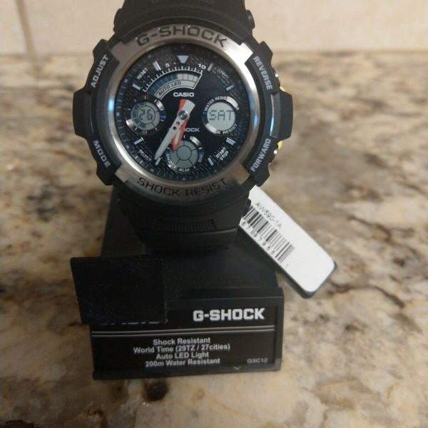 Casio G-Shock AW590-1A World Time Men's Watch | WatchCharts Marketplace