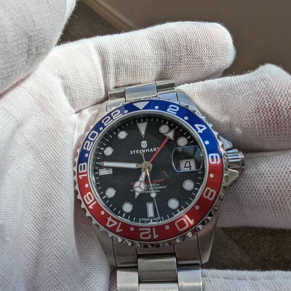 [WTS] Steinhart Ocean 39 GMT BLUE-RED Dive Watch | WatchCharts Marketplace