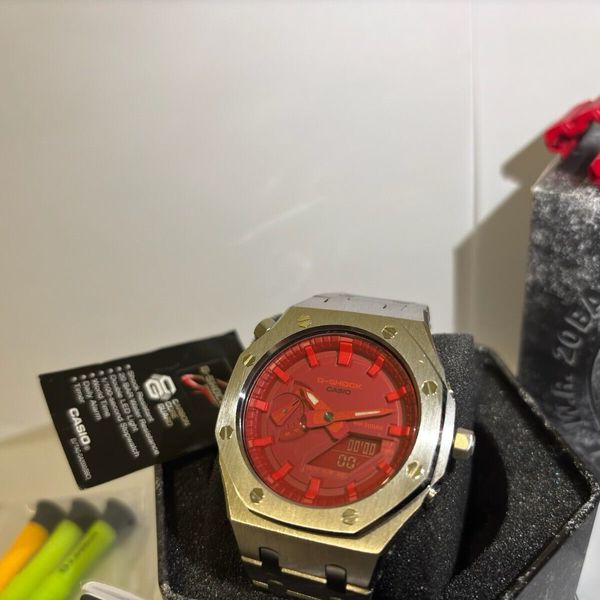 Custom Casio G-Shock GA-2100, CasiOak -'The Red Oneâ . Brand new ...
