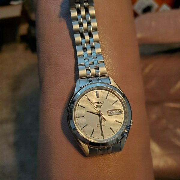 Seiko 5 automatic snkl15 white dial watch | WatchCharts