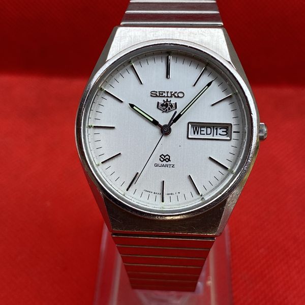 Vintage Rare Seiko SQ Quartz Day/Date 8223-8000 Men's Wristwatch | WatchCharts Marketplace