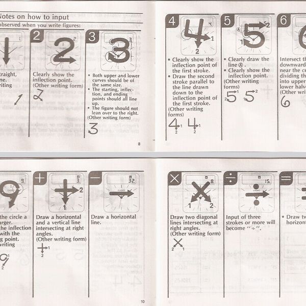 Vintage Casio AT-550 Ana-digi LCD Touch screen drawing gesture ...