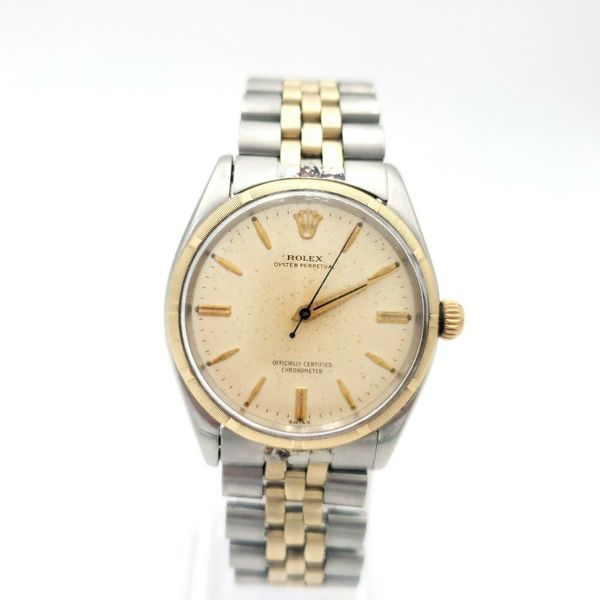 Rolex Oyster Perpetual Chronometer Model 6565 Movement 1030 14K & SS ...