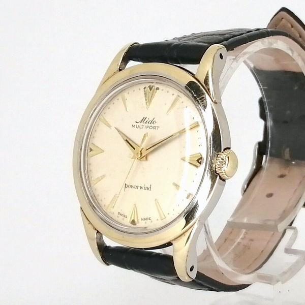 Mens MIDO Multifort Powerwind 18K gold bezel 36mm Automatic Cal 917P ...