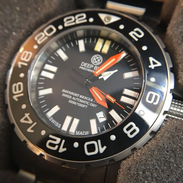Deep Blue DayNight Rescue T-100 GMT | WatchCharts Marketplace