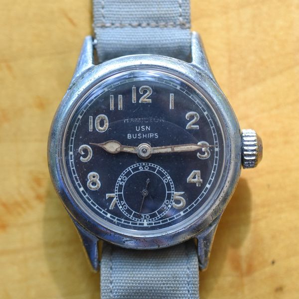 Rare Vintage HAMILTON USN BUSHIPS Navy Frogman Issued WW2 Watch ...