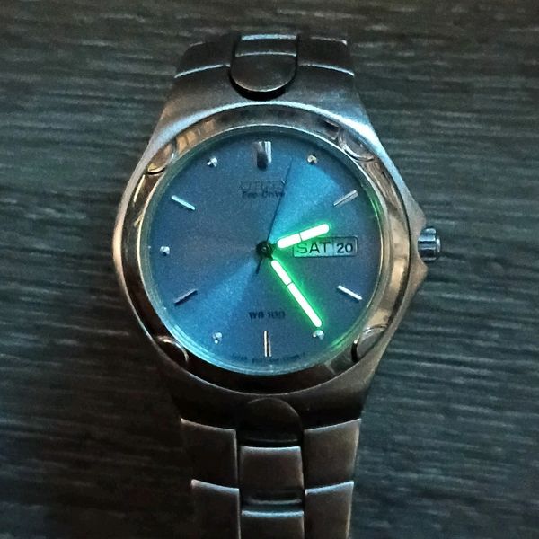 Citizen Men's Eco Drive gray Dial Stainless Steel WR 100 Solar Watch ...