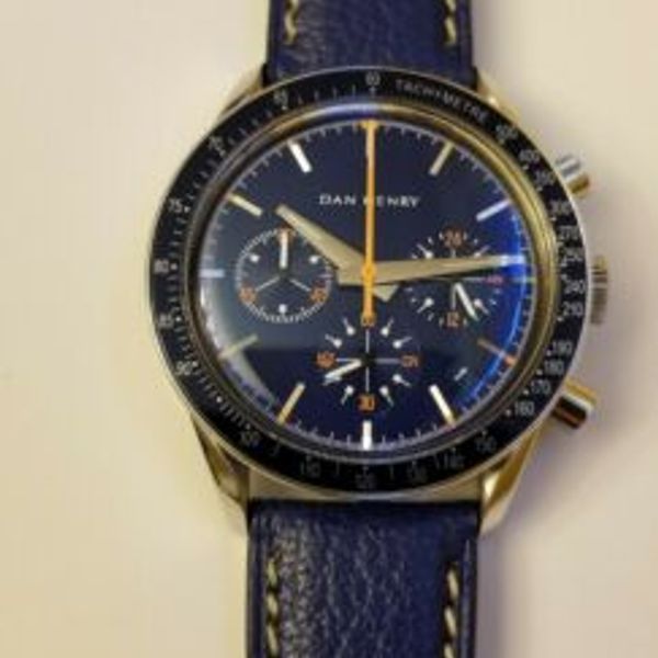 Dan Henry 1962 Racing Chronograph - Blue with Date | WatchCharts ...