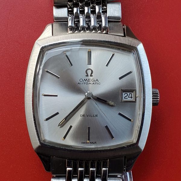 100 % ORIGINAL 1970 MEN OMEGA DEVILLE AUTOMATIC DATE CAL 1002 SERVICED ...