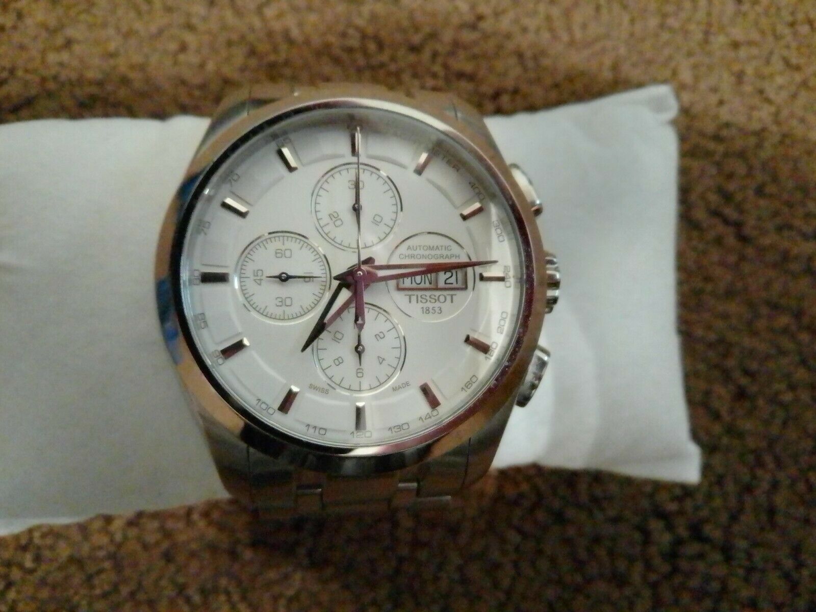 Tissot Couturier Automatic Chronograph Valjoux 7750 Stainless Steeel Watch | WatchCharts Marketplace