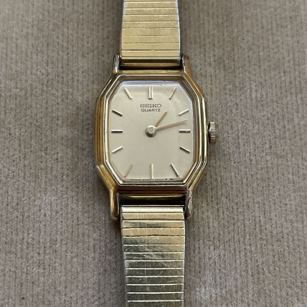 Vintage Seiko Watch Women 16mm Gold Tone Octagon Dial 2020-5769 New ...