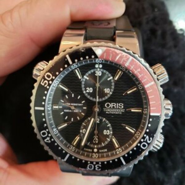 ORIS DIVERS TITAN CHRONOGRAPH 7599 with Caoutchouc Diver Rubber Strap with clasp | WatchCharts ...