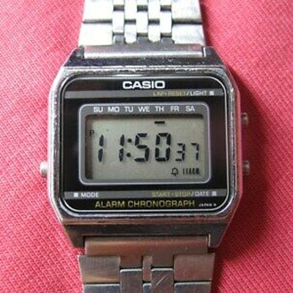 80's "Vintage & Rare" CASIO A-680 Alarm Chronograph "JAPAN" LCD digital ...