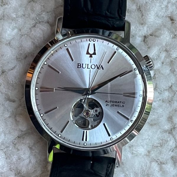 Bulova Aerojet 96A315 Men's 41mm Stainless Steel 21 Jewel Automatic ...