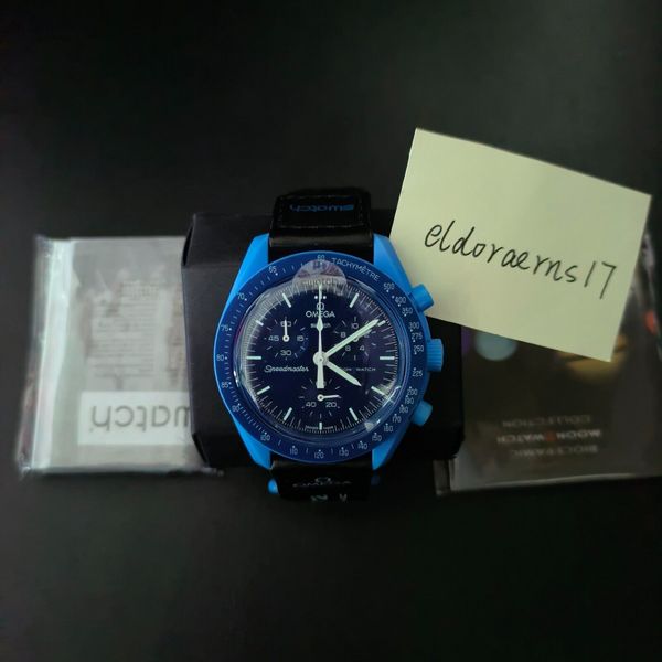 Swatch Mission To Neptune - Bioceramic Speedmaster Moonswatch ...