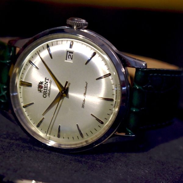 Orient Bambino 38mm White Face, Beautiful, w/ Box Two Leather Straps N ...