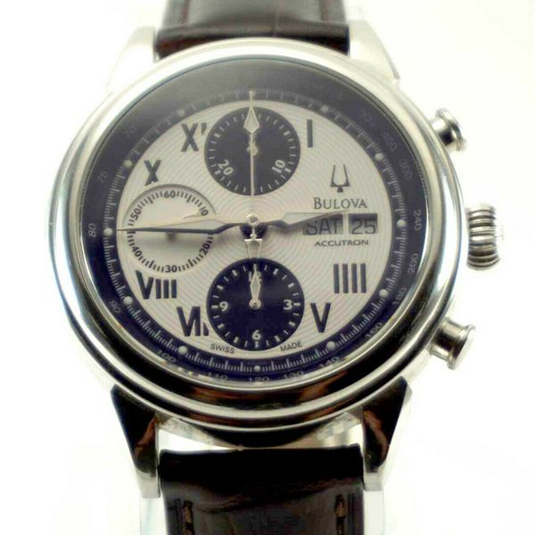 Bulova Accutron Gemini Chronograph Valjoux 7750 C899184 White/Black ...