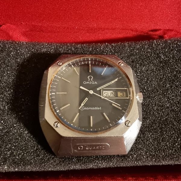 OMEGA SEAMASTER MARINER MENS WATCH STEEL VINTAGE SWISS QUARTZ DAY/DATE ...