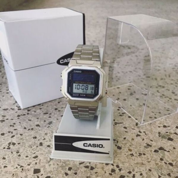 NOS Rare Vintage Casio AL-190WD-1A AL190 solar Power watch Battery Less ...
