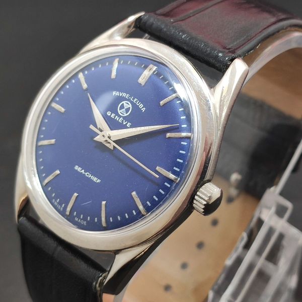 Favre Leuba Sea Chief Hand-Winding 17 JEWELS Swiss Movement Men's Wrist ...
