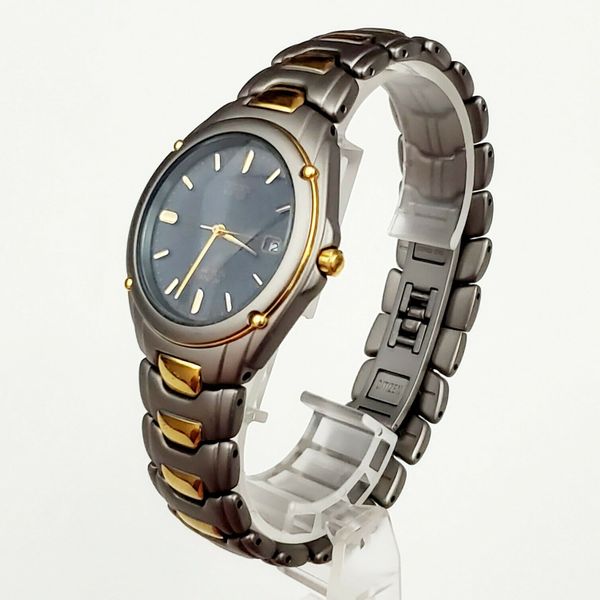 Men Vintage 1998 TITANIUM SOLAR Watch CITIZEN Eco-Drive "Solar-Tech ...