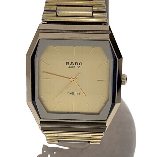 Rado Diaster Watch Quartz 29mm Men's Gold Dial Swiss Made Octagon 132. ...
