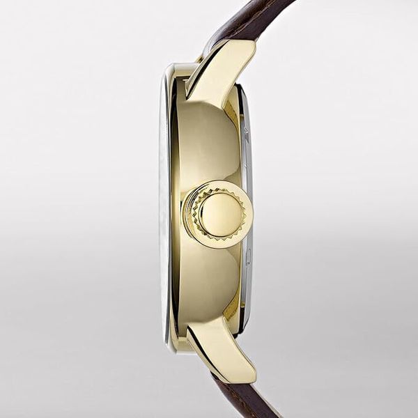 Relic by Fossil Men's Automatic Watch ZR77241 Gold Case Brown Leather ...