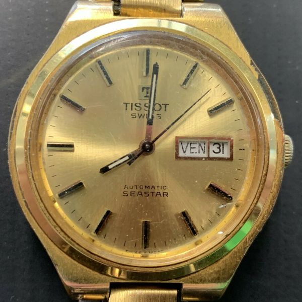 VINTAGE TISSOT SEASTAR GOLD FILLED AUTOMATIC MENS WATCH | WatchCharts ...