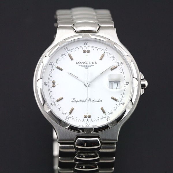 New Battery Longines Conquest Perpetual Calendar Men`s Quartz Watch ...