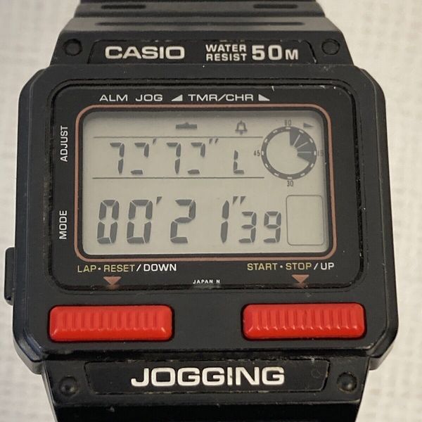 Casio Jogging Model J-51 W New Battery Water Resistant To 50 Meters | WatchCharts Marketplace