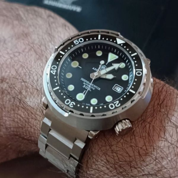 Addiesdive Deepseahunter MY-H5 Diver Watch Seiko NH35 Movement Black UK ...