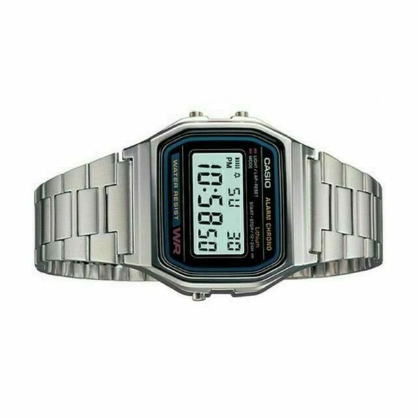 Casio Classic A158WA-1DF Wrist Watch for Men - Silver | WatchCharts