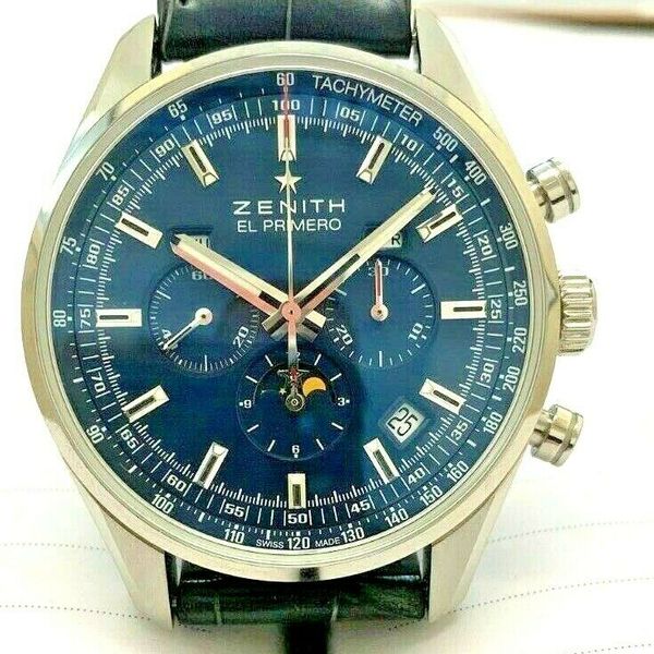 Zenith El Primero Automatic Moonphase Limited Edition Blue Dial 42mm ...