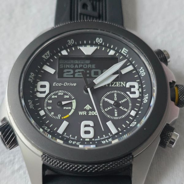 Citizen Promaster Land Eco-Drive Ana-Digi Watch JV1007-07E ...