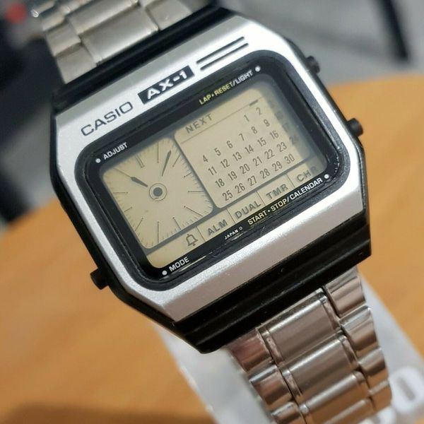 Vintage CASIO LCD AX-1 Calendar Melody alarm watch 118 module ...