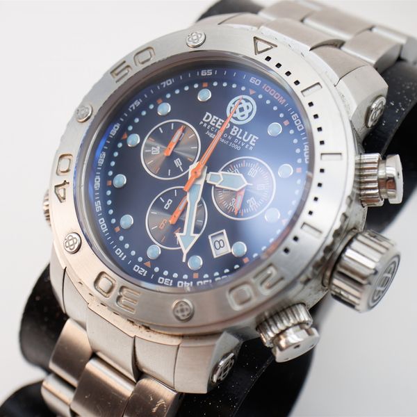 Deep Blue Precision Diver Juggernaut 1000 Quartz Chronograph Watch ...