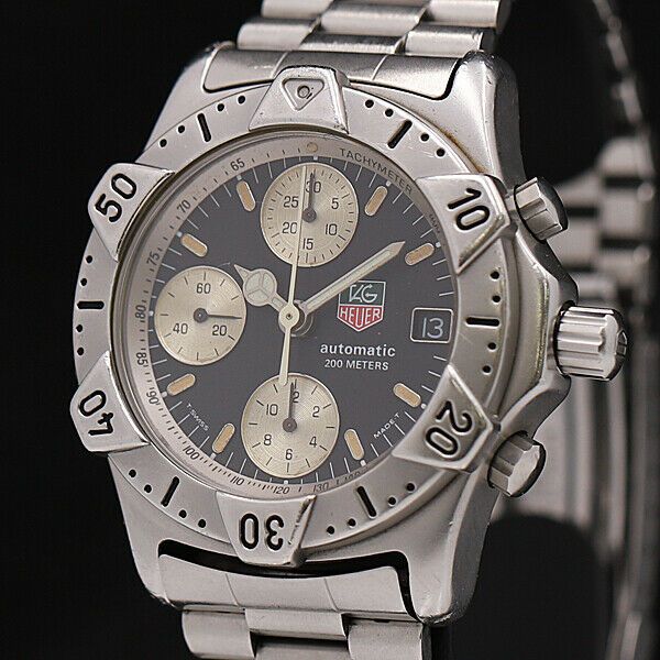 TAG HEUER Watch 740.306 Men's Automatic St.Steel Chronograph Date T3708 ...