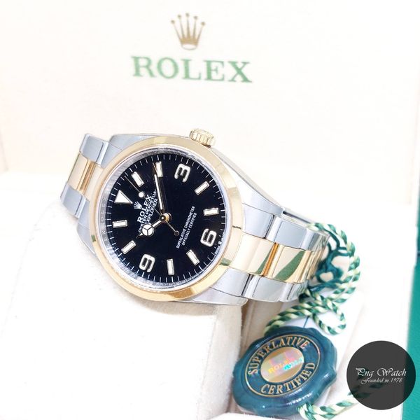 Rolex 36mm Oyster Perpetual 18K Half Yellow Gold Explorer REF: 124273 ...