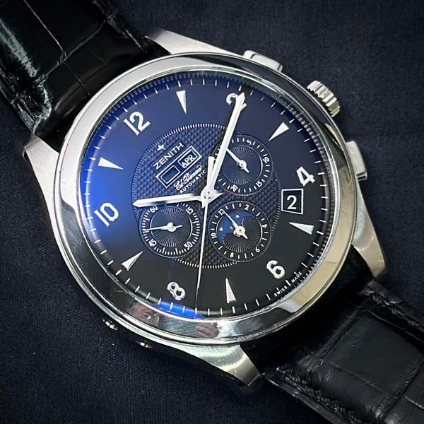 [WTS]: Zenith el-primo Day Date triple calendar Moonphase Watch ...