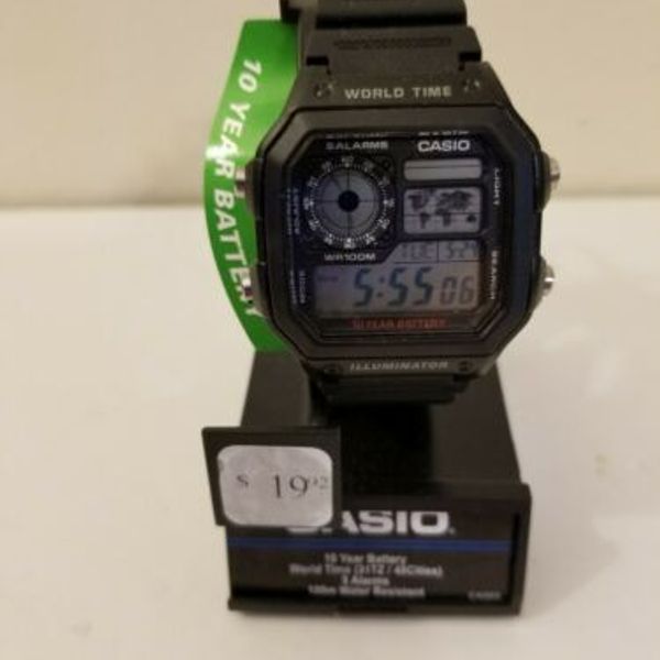 Casio Men's AE1200WH-1A Black Analog Digital Multi-Function Watch | WatchCharts Marketplace