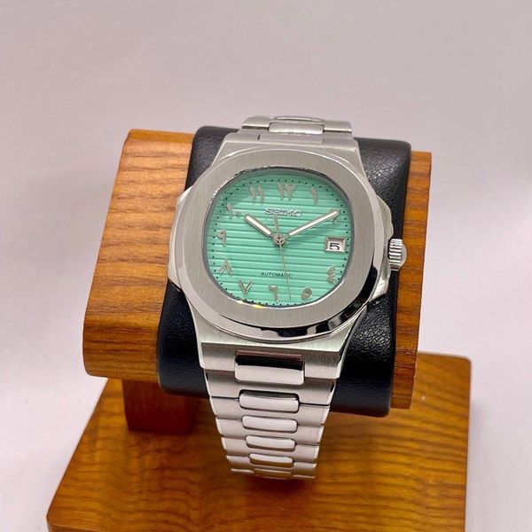 Seiko Custom Mod “Nautilus Arabic Turquoise” 41mm case | WatchCharts ...