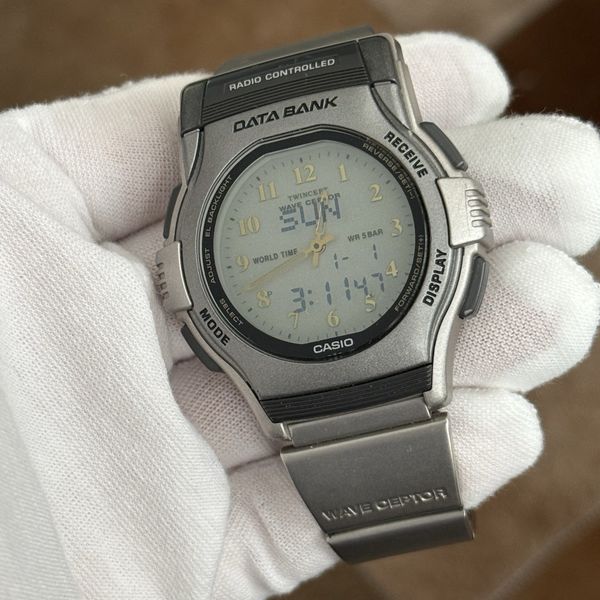 Rare Vintage Casio Twincept Wave Ceptor FKT-2000 Ana-Digi Data Bank ...