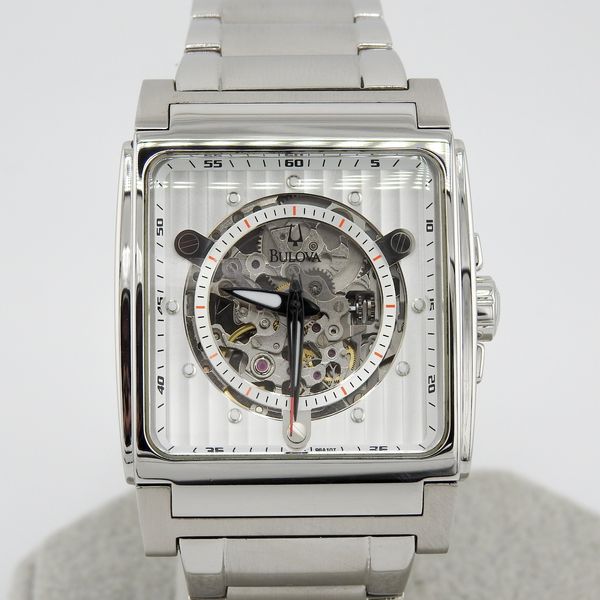 Bulova Automatic 21 JEWEL Bracelet 96a107 Skeleton Watch - Excellent ...