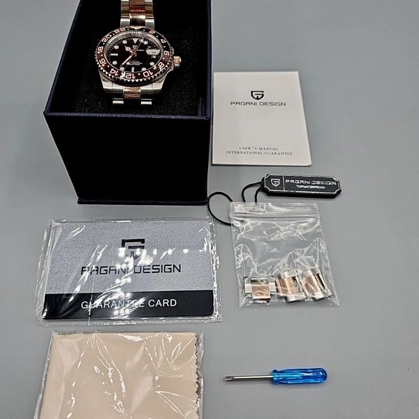 Pagani Design PD-1662 Master GMT Steel Two-Tone Rose Gold Automatic ...